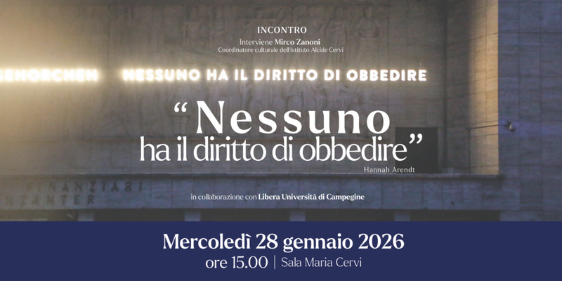 Nessuno ha il diritto di obbedire - Comune di Reggio Emilia